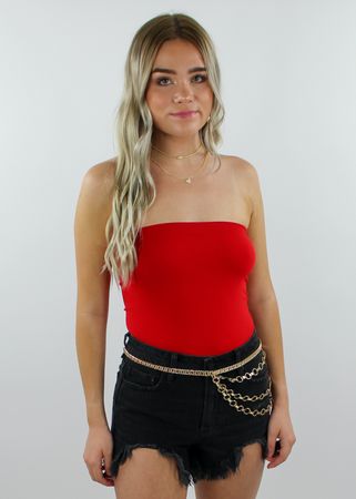 Uptown Girl Tube Top ★ Red – Rock N Rags